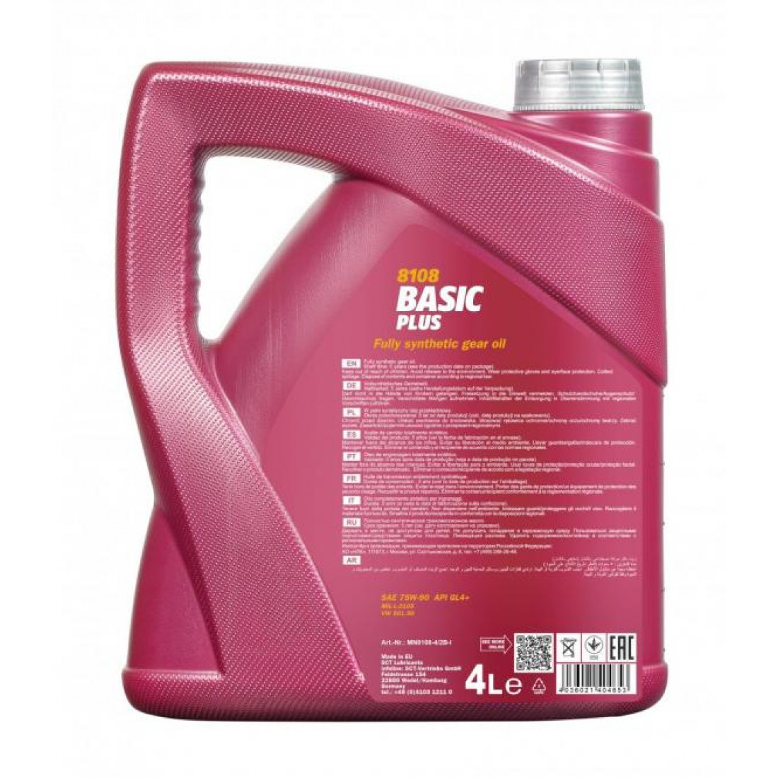 Mannol 8108-4 Basic Plus Getriebeöl 75W-90 (Volskwagen VW G50 ...